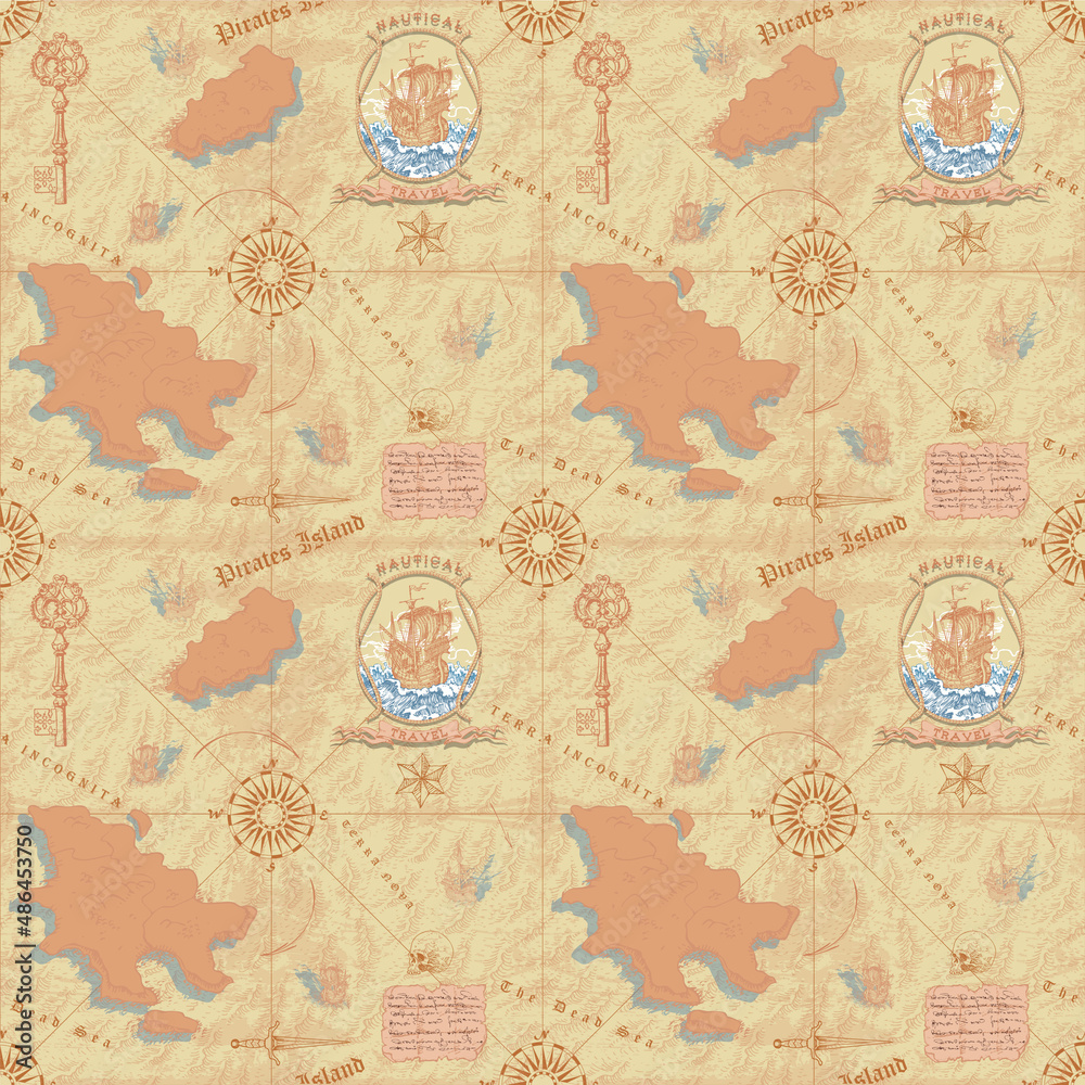 vector image of a seamless texture on the fabric and paper of the ...