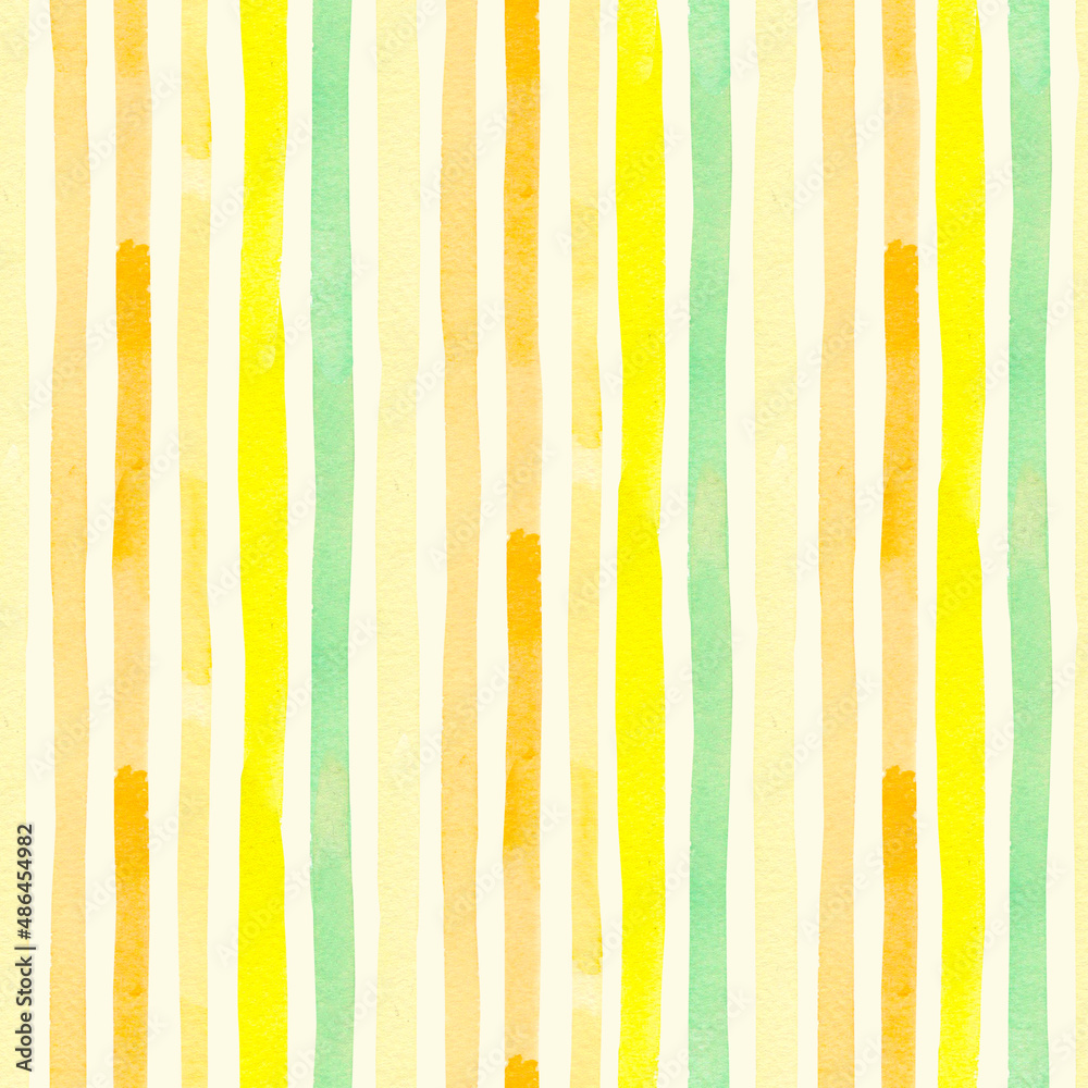 Poster Vertical yellow line pattern for textile design, wallpaper ...