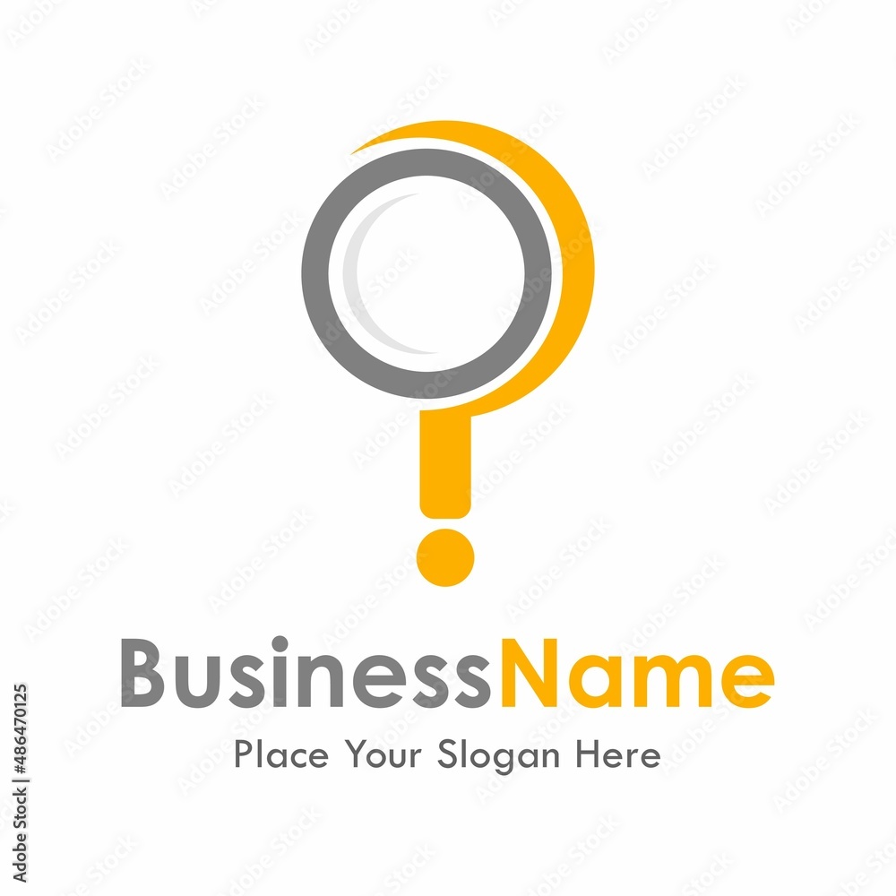 magnifying glass with question mark vector logo design. Suitable for ...