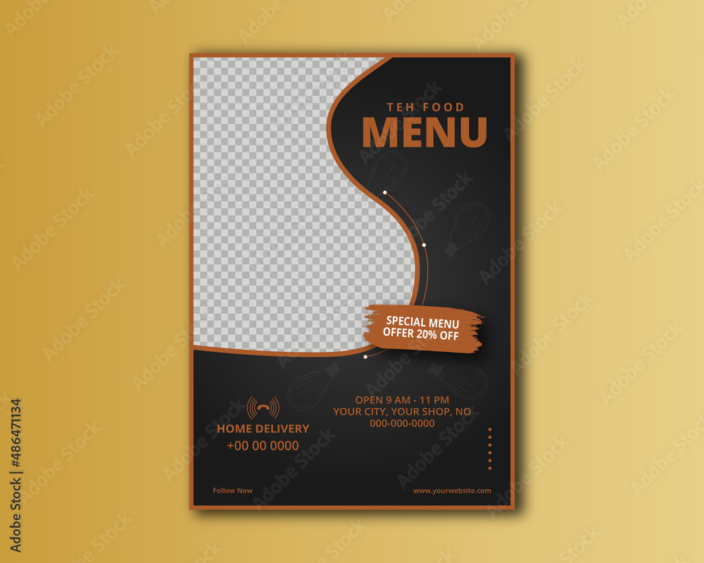 Modern Food Menu Flyer Template brochure poster and banner design ...