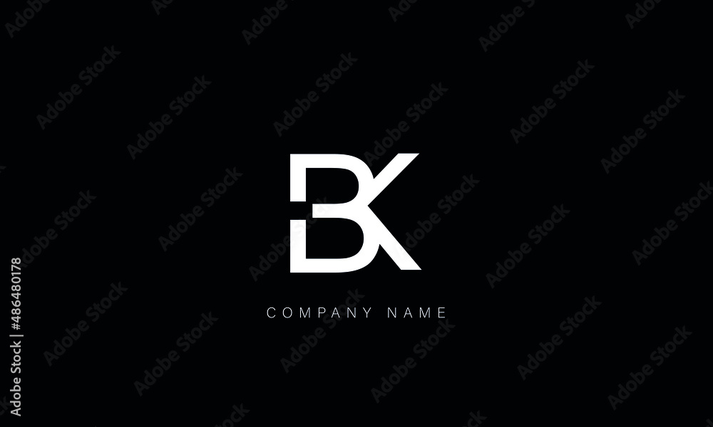 BK, KB, BK, Letters Logo Monogram Stock Vector | Adobe Stock