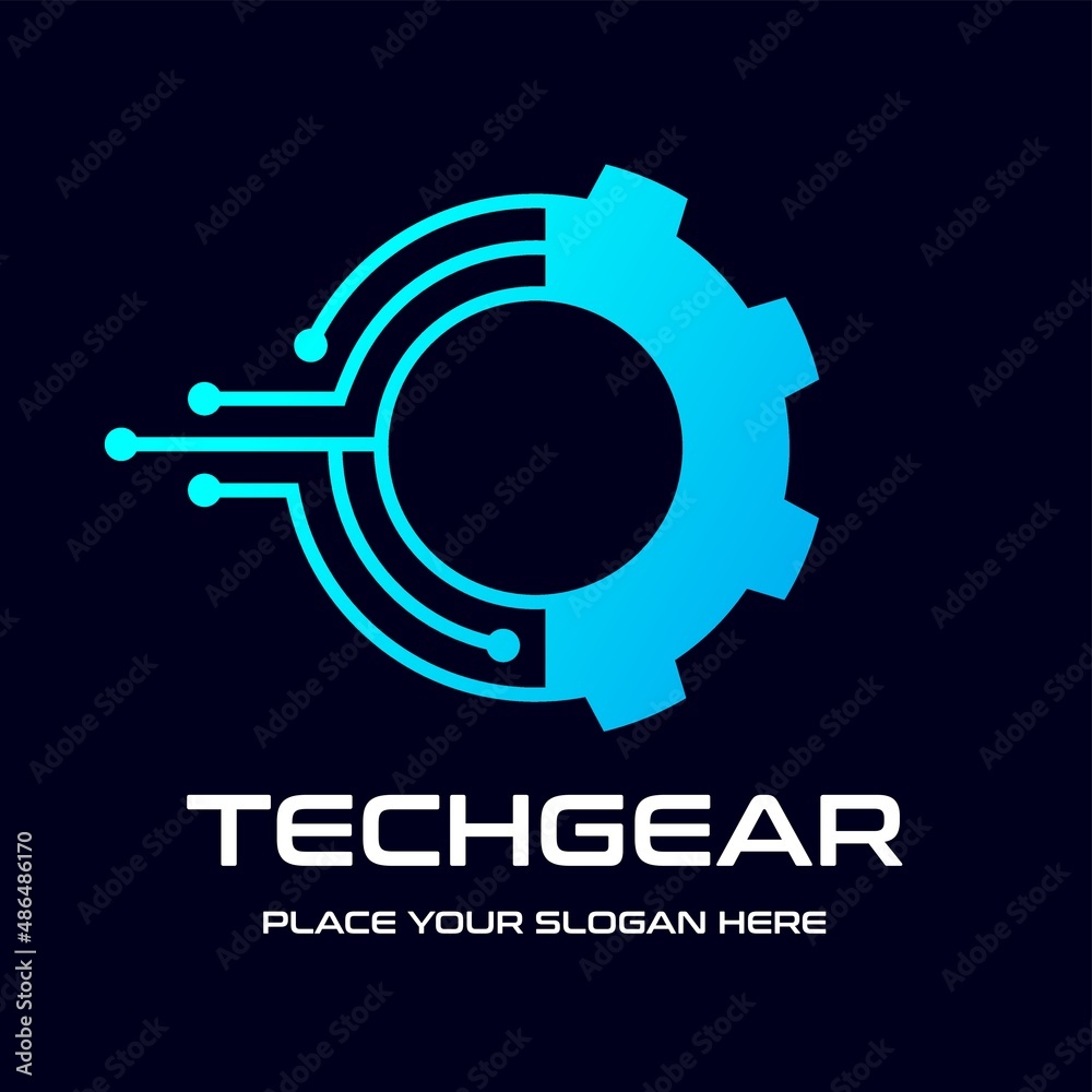 Gear technology vector logo template. This design use cog symbol ...