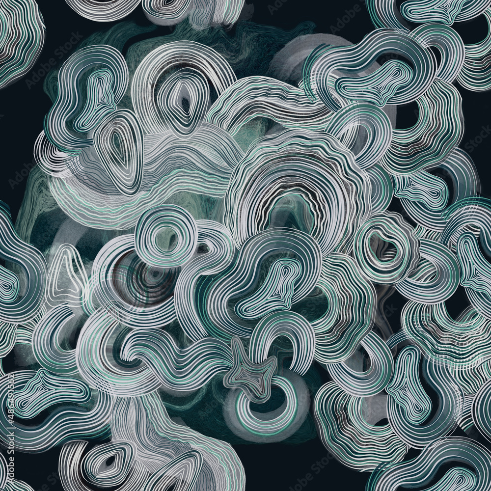 Seamless digital marble patterns. Beautiful curves and transitions of ...