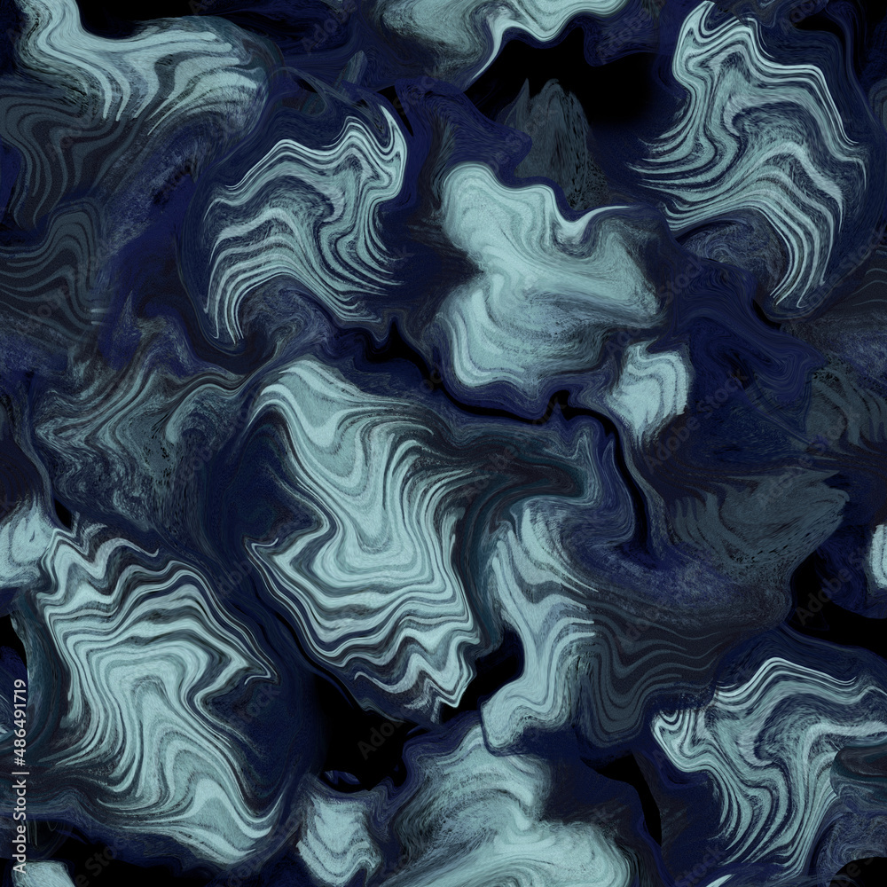 Seamless digital marble patterns. Beautiful curves and transitions of ...