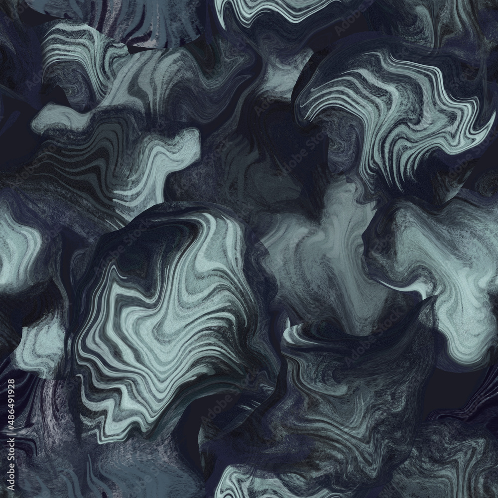 Seamless digital marble patterns. Beautiful curves and transitions of ...