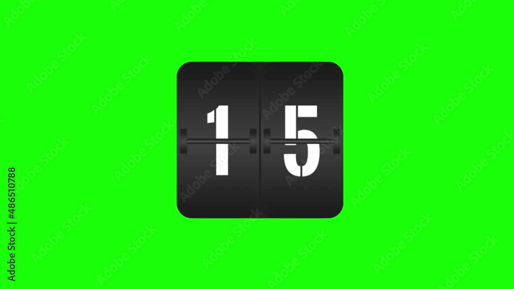 Countdown Clock Special Clock Flipping 1 Minute Countdown 4k Animation
