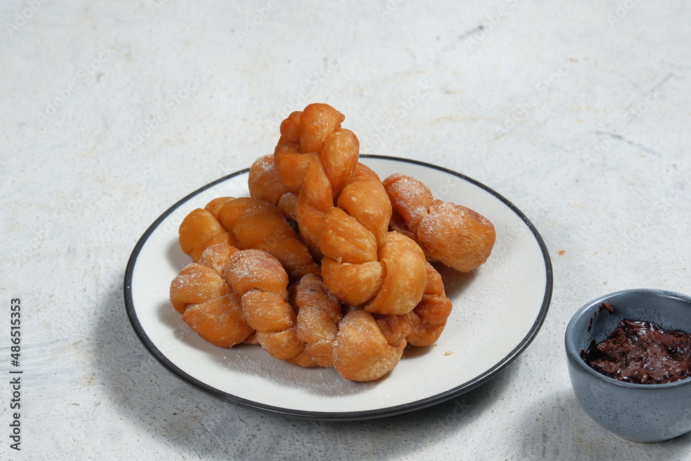 Korean Twisted doughnuts (donut) or Bread Stick, Wang kkwabaegi ...