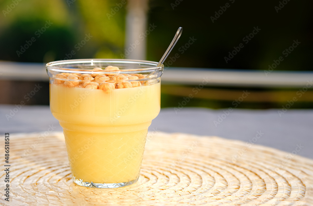 Boza or bosa, traditional fermented Turkish beverage Stock Photo ...