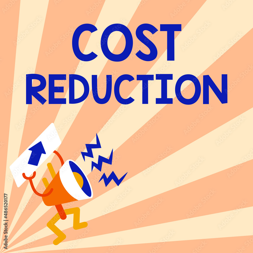 Conceptual caption Cost Reduction. Concept meaning process of finding ...