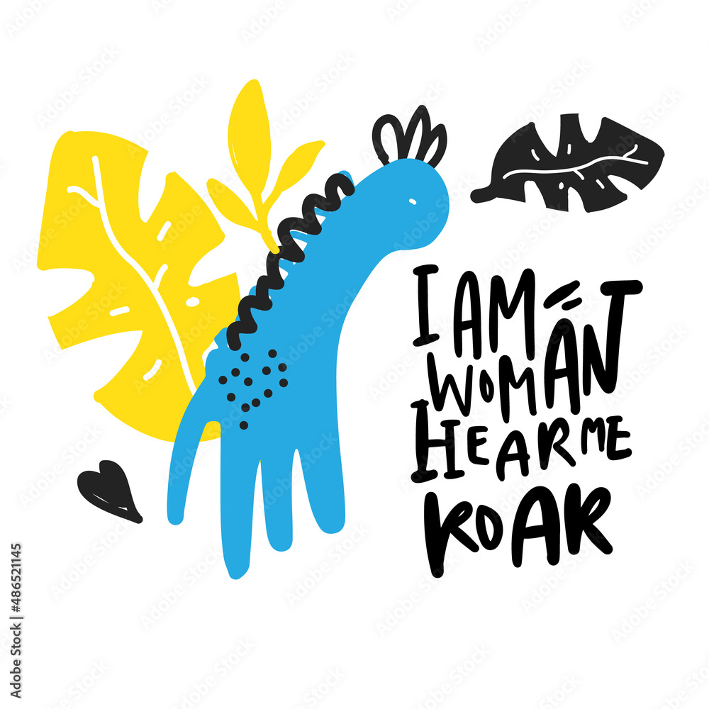 Roar. Hand lettering illustration for your design Stock Vector | Adobe ...