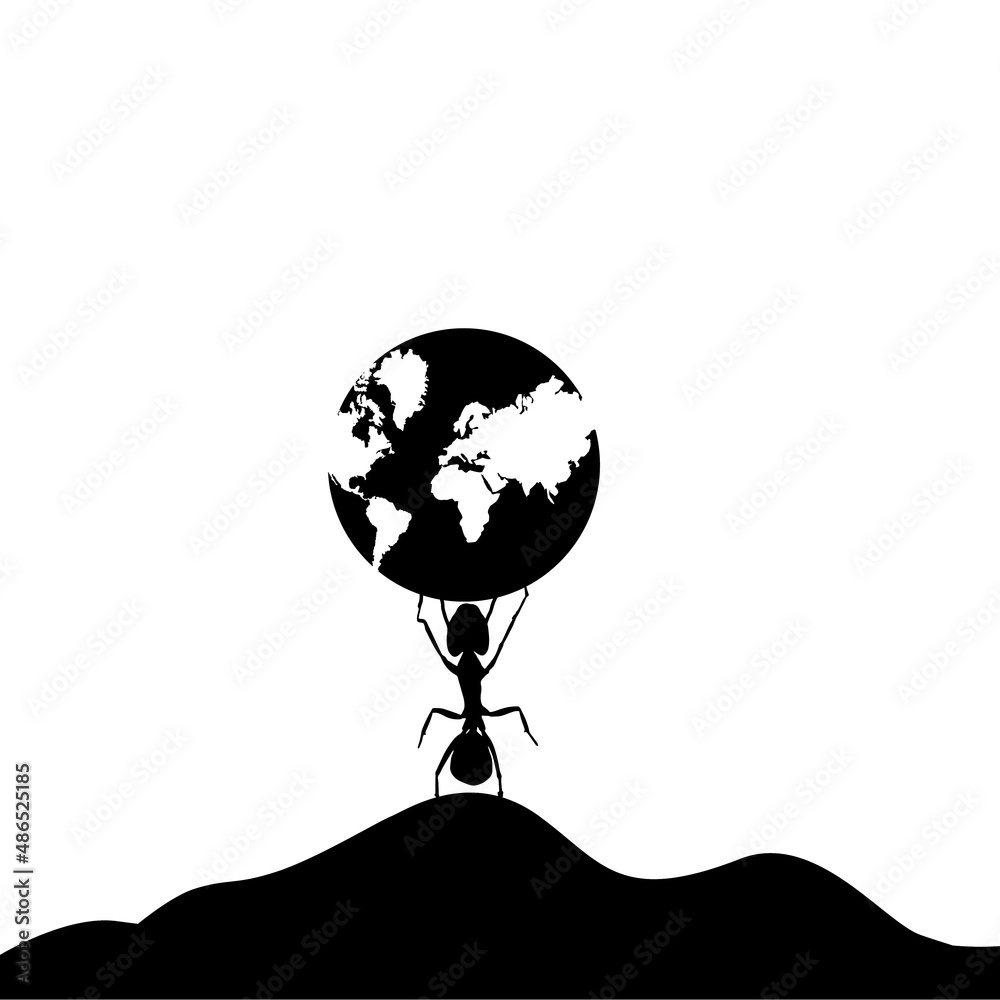 Never give up concept vector art, Motivational and inspirational art ...