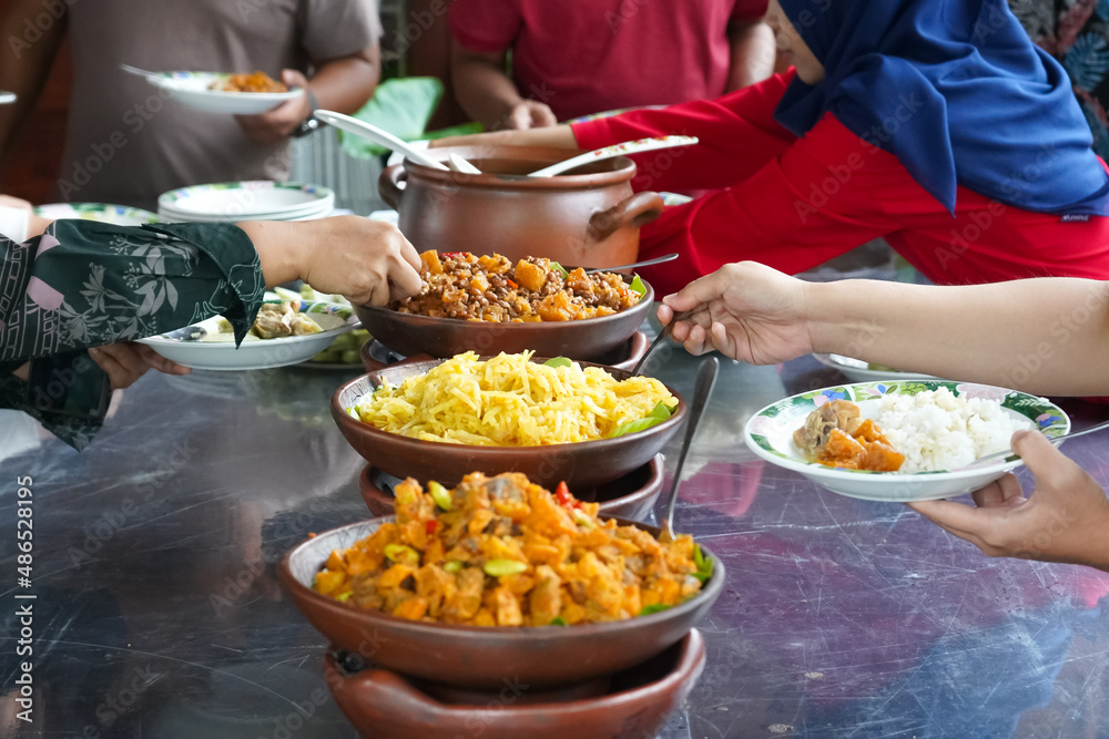 Various kinds of menus are served in buffet manner which is usually at ...