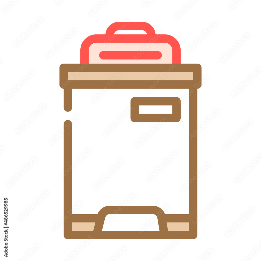 trash compactor color icon vector. trash compactor sign. isolated ...