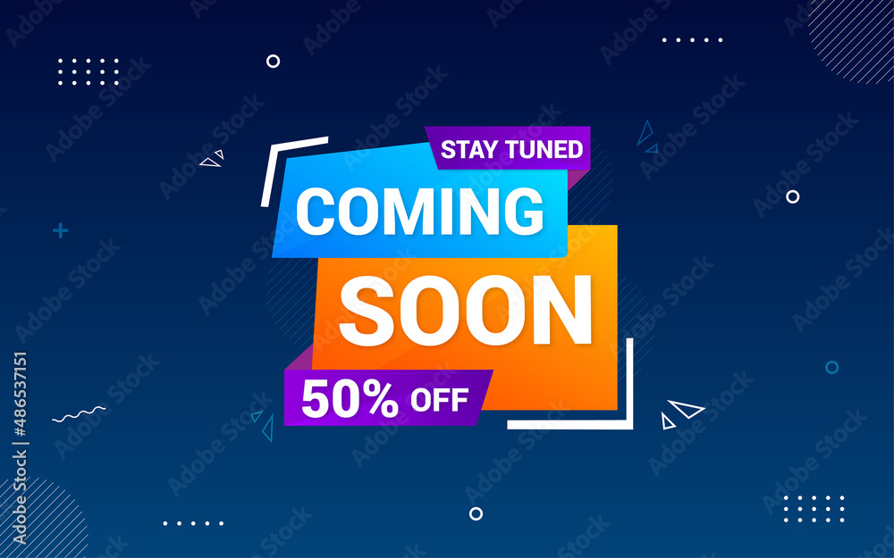 Coming soon modern banner design. Stock Vector | Adobe Stock