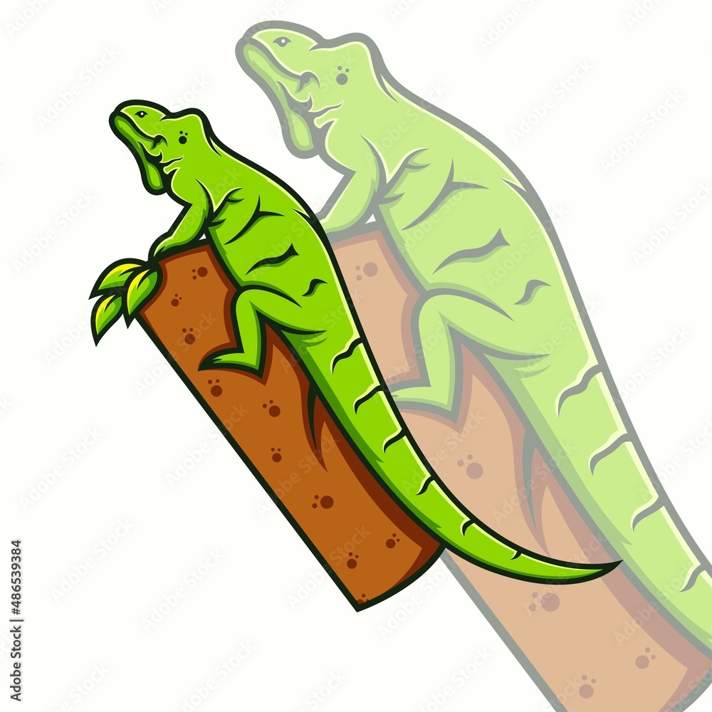 Lizards vector, small green reptiles, common species of lizards ...