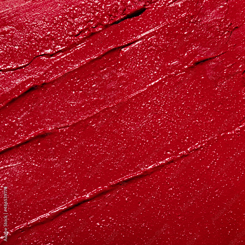 Beauty swatches. Lipsticks smear, palette of smudged lipsticks isolated ...