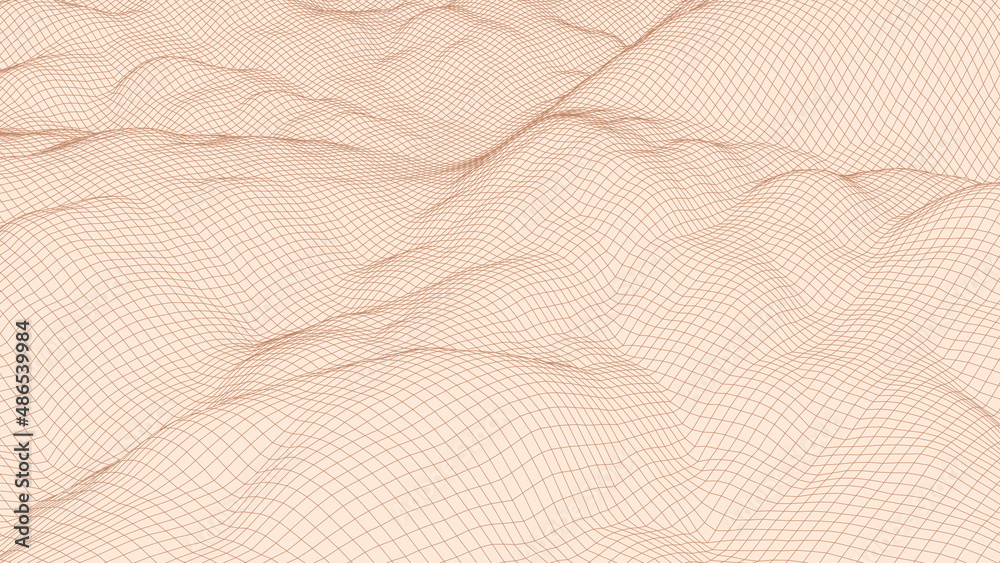Perspective mesh background. Simple lines on a white background. Vector ...