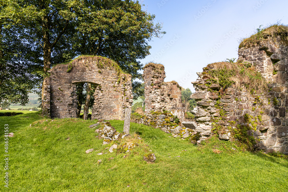 The ruins of the Cistercian Saddell Abbey on the Kintyre peninsula ...