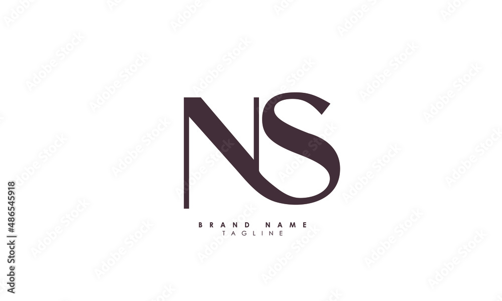 Alphabet letters Initials Monogram logo NS, SN, N and S Stock Vector ...