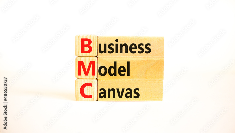 BMC business model canvas symbol. Concept words BMC business model ...