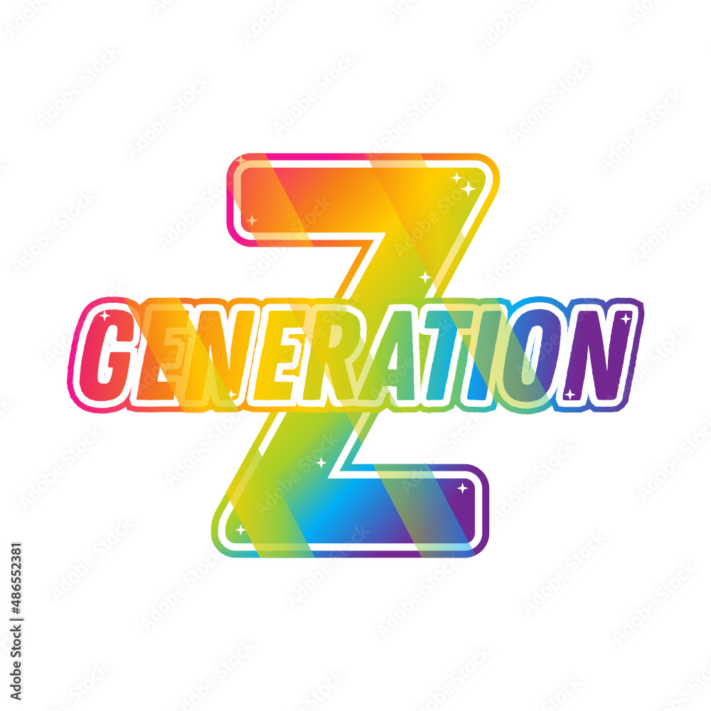 Generation Z, Gen Z, Next Generation, Young People, Vector Illustration ...