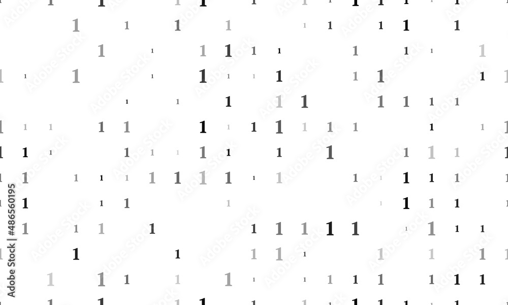 Seamless background pattern of evenly spaced black number one symbols ...