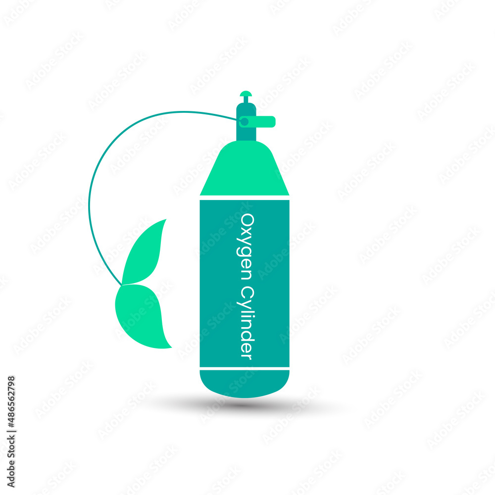 Oxygen Cylinder with ventilation illustration vector Stock Vector ...
