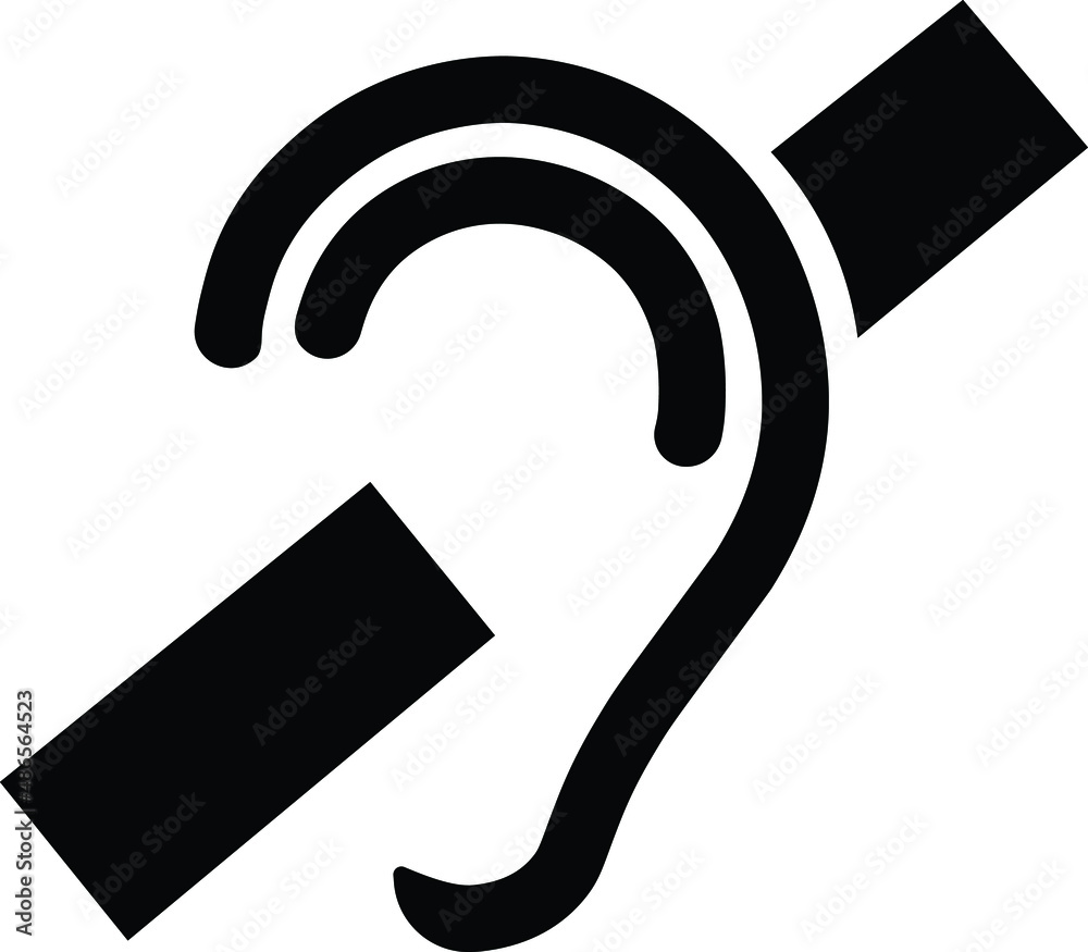 Hearing loss symbol. Stock Vector | Adobe Stock