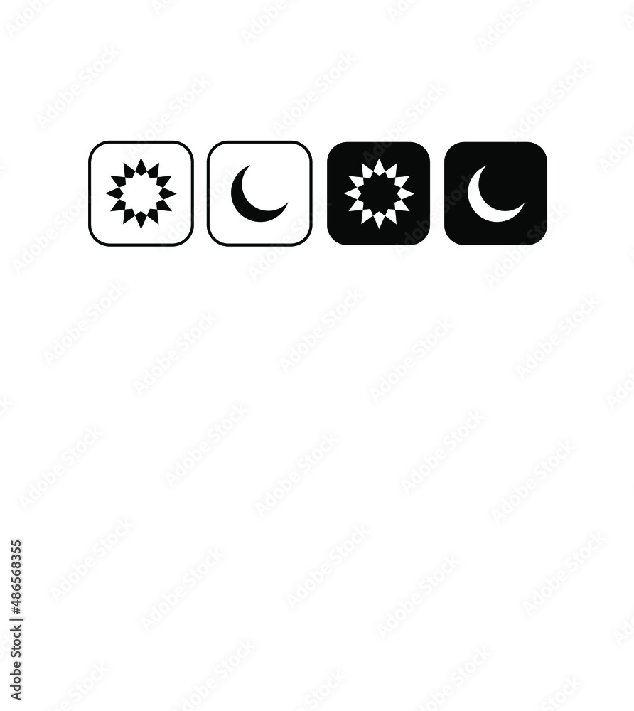 Vector day night switch. Mobile app interface design concept. Dark mode ... Vector day night switch. Mobile app interface design concept. Dark mode ...