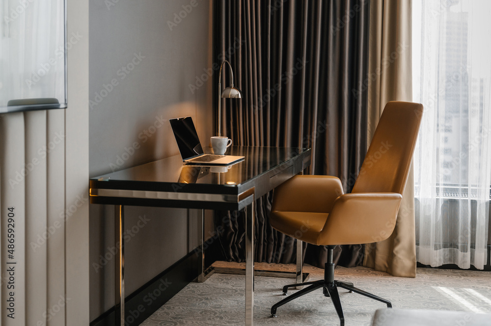 Interior of modern workroom in flat Stock Photo | Adobe Stock