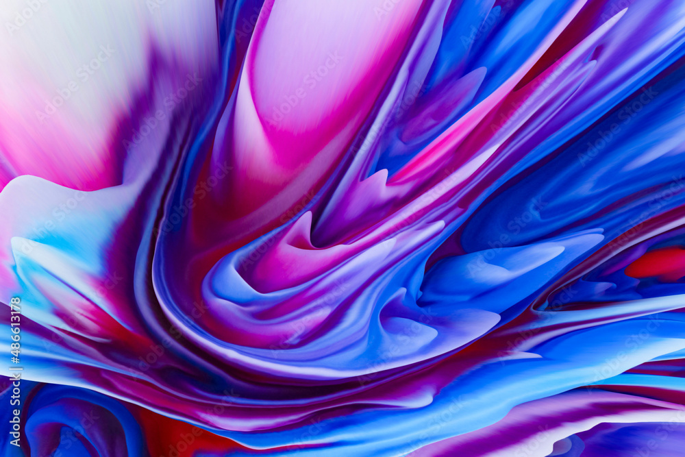 3D extruded abstract of flowing colors Stock Photo | Adobe Stock