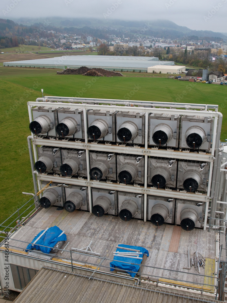 Climeworks carbon emissions capture - climate innovation Stock Photo ...