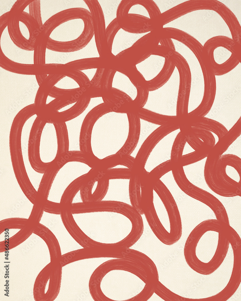 Layers Of Twisted Red LInes Stock Photo | Adobe Stock