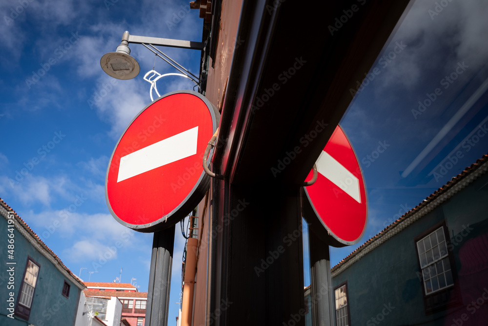 Forbidden traffic sign. Stock Photo | Adobe Stock
