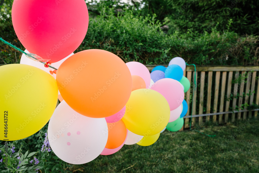 Colorful balloons decorations Stock Photo | Adobe Stock