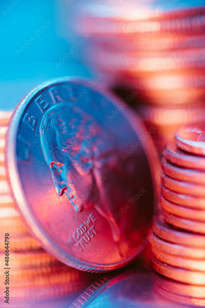 Coins in closeup Stock Photo | Adobe Stock