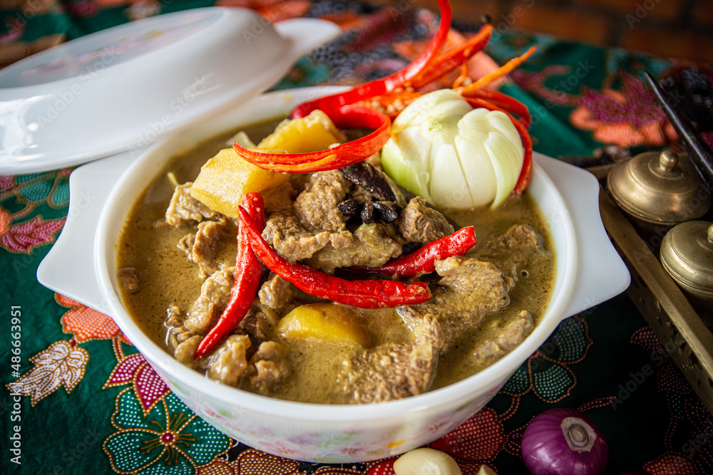 Beef date curry (Gulai Kurma Daging) style beef date curry with coconut ...