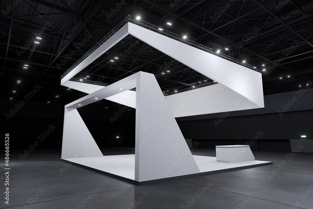 Exhibition stand for mockup and Corporate identity,Display design.Empty ...