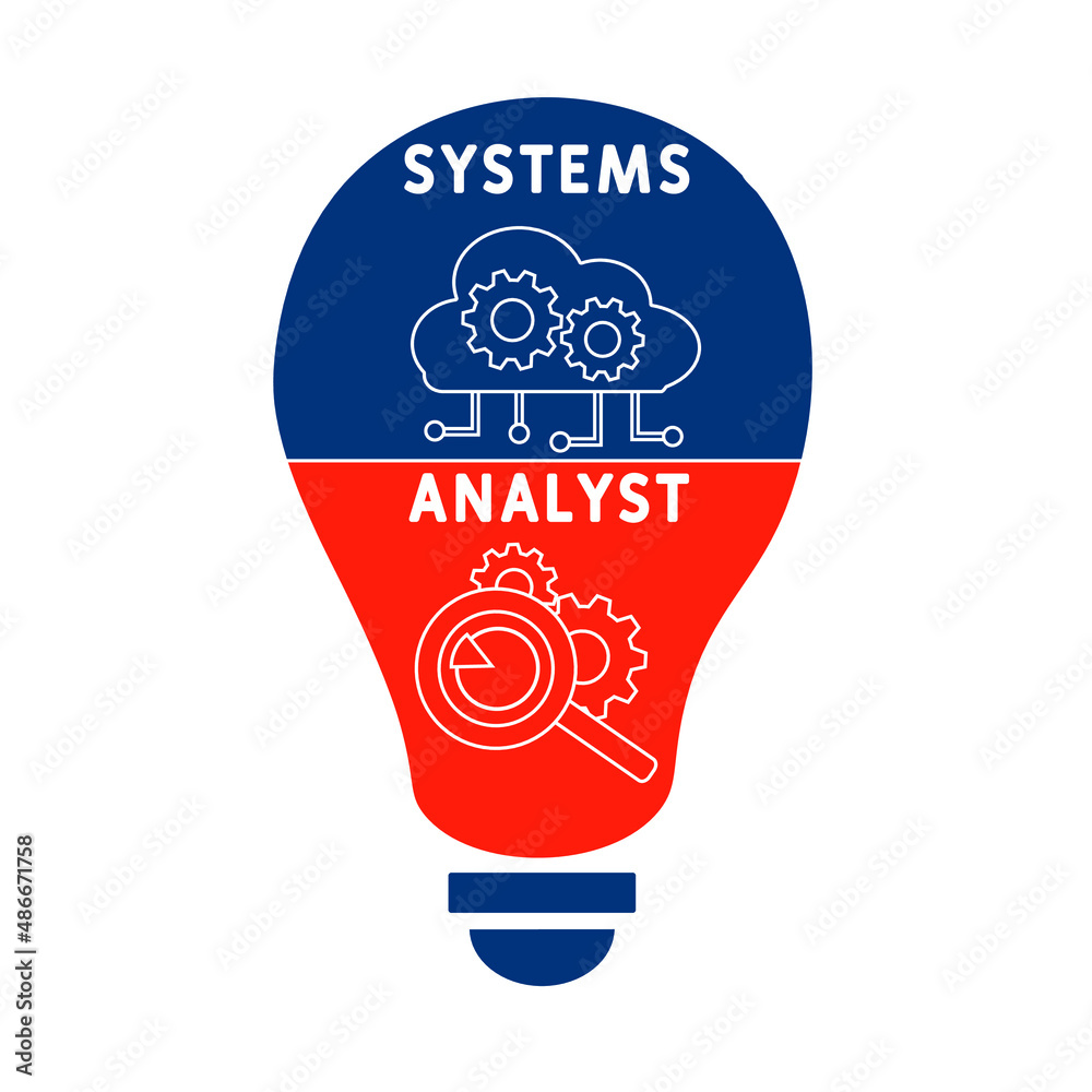 SA - Systems Analyst acronym. business concept background. vector ...