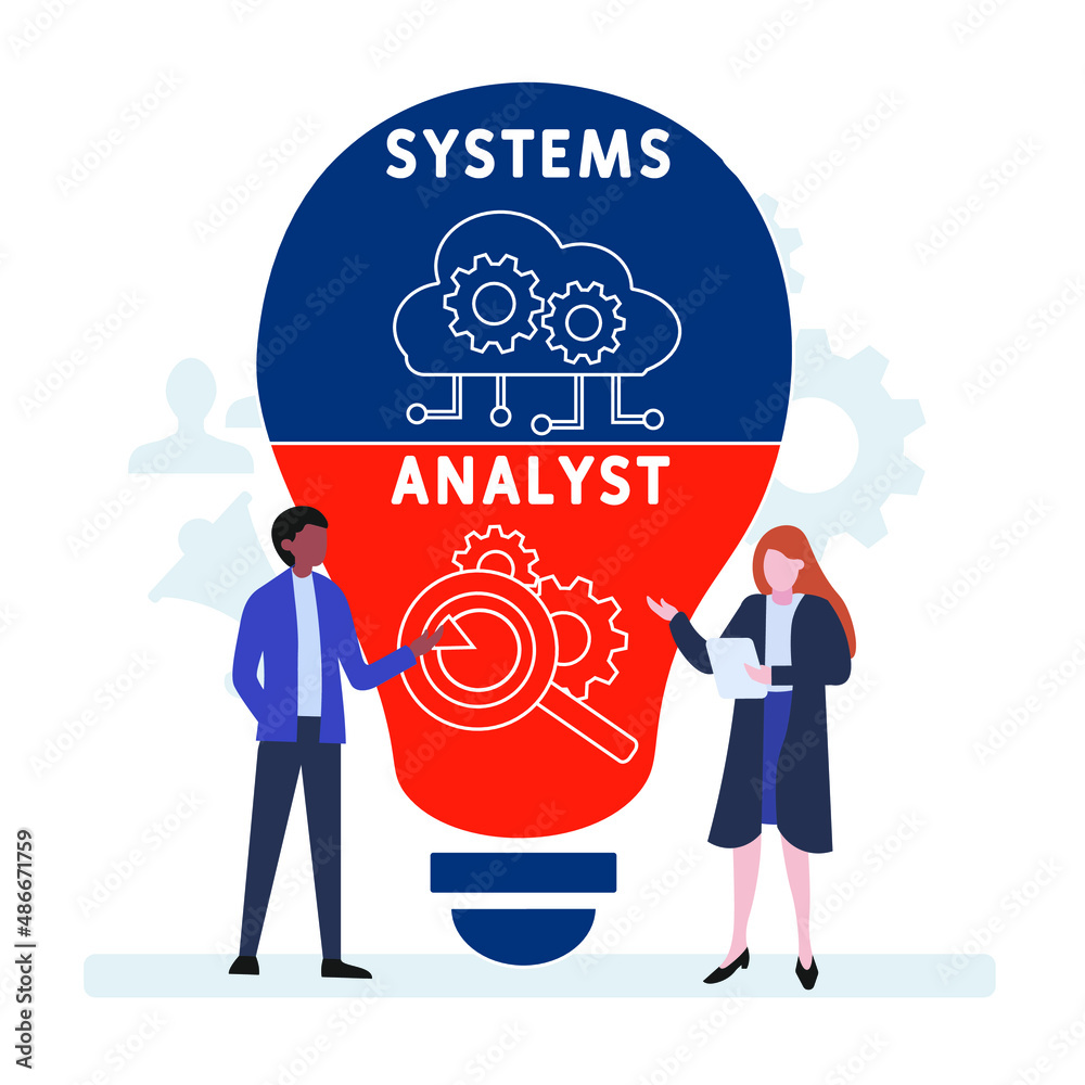 SA - Systems Analyst acronym. business concept background. vector ...