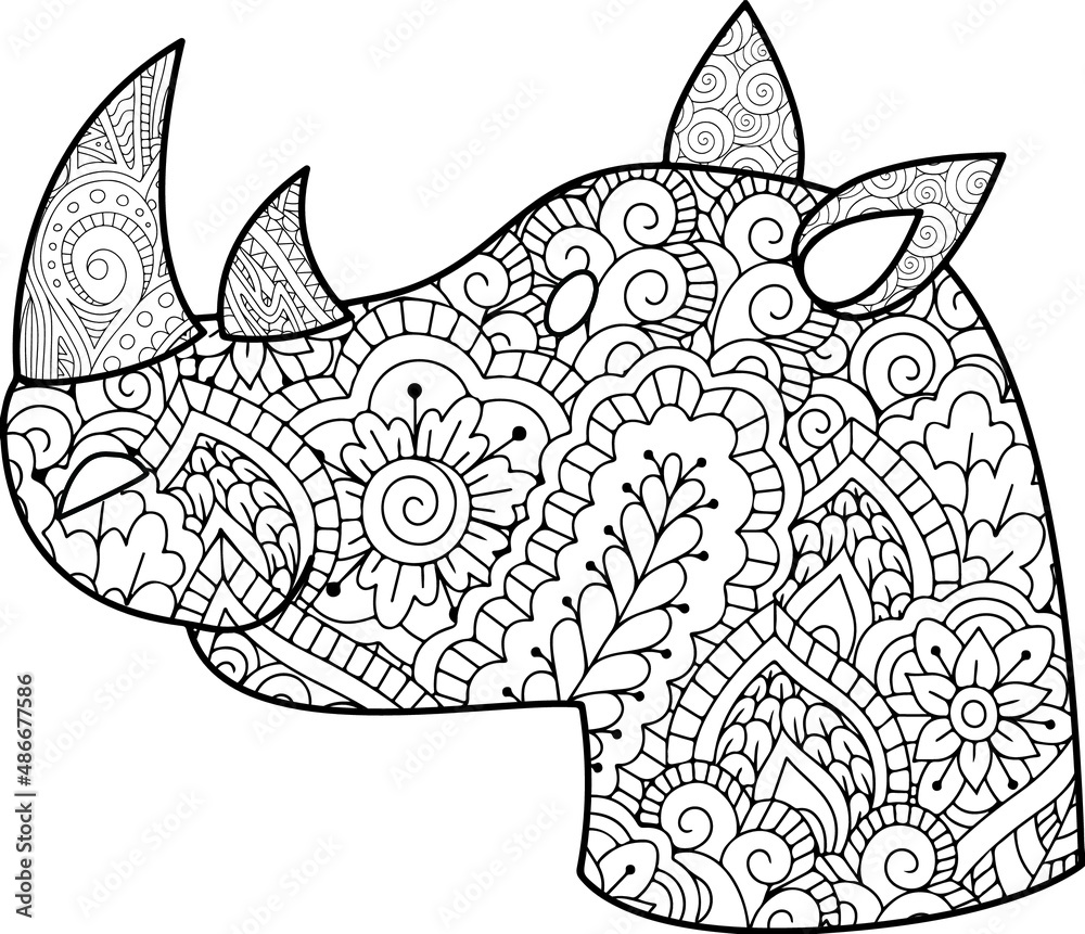 animal face coloring page, face outline, animal mouth coloring Stock ...