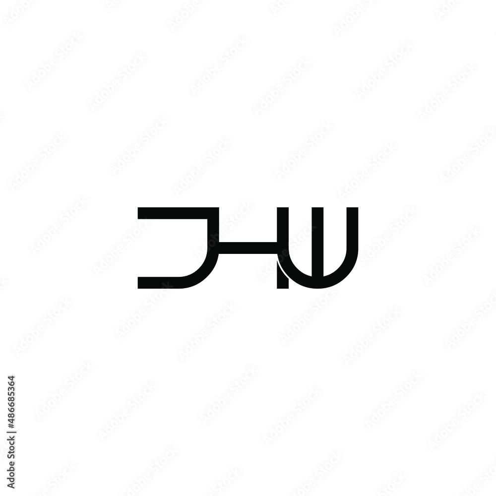 jhw letter original monogram logo design Stock Vector | Adobe Stock