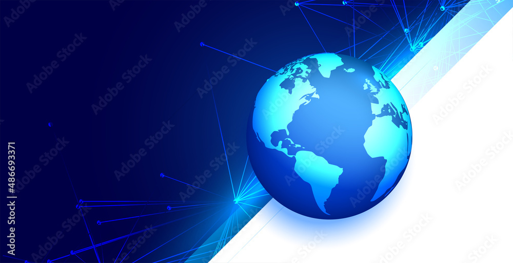 news broadcast background with blue planet earth Stock Vector | Adobe Stock
