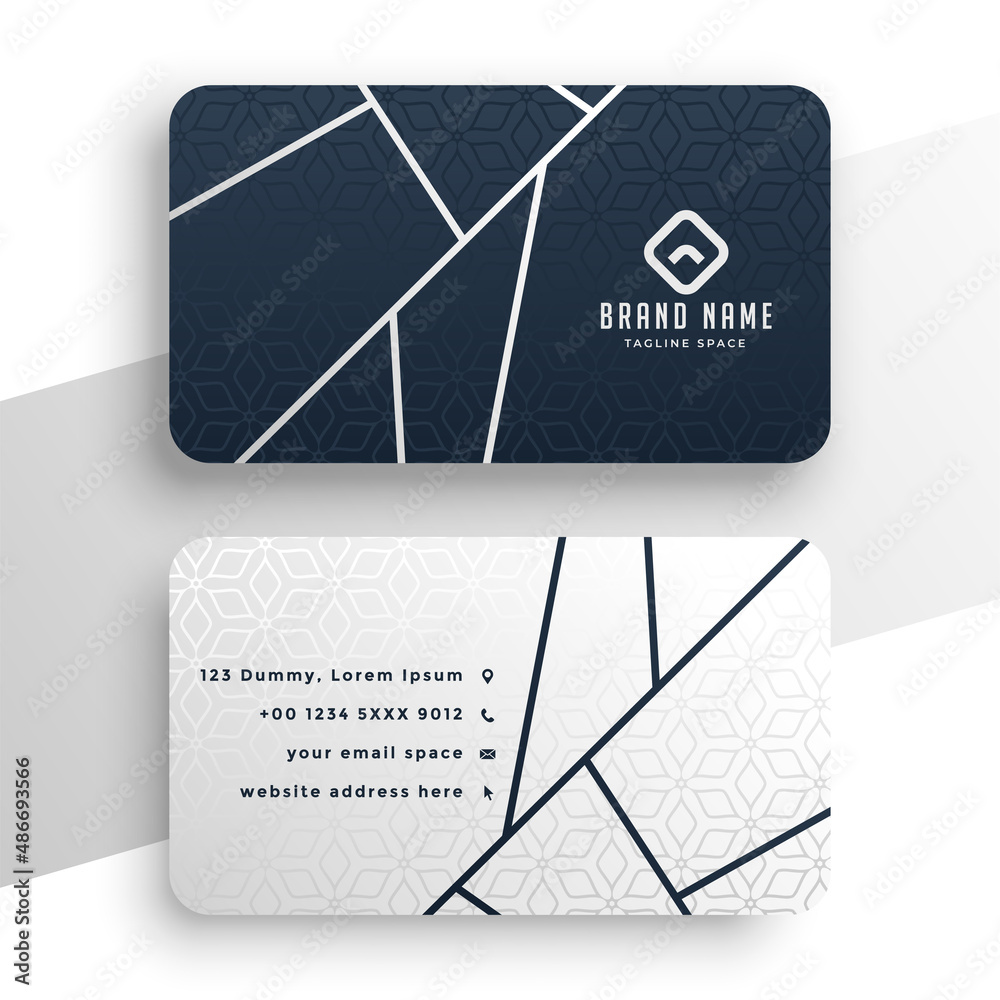 professional business card design with lines Stock Vector | Adobe Stock