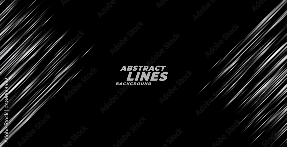 black background with speed motion lines Stock Vector | Adobe Stock