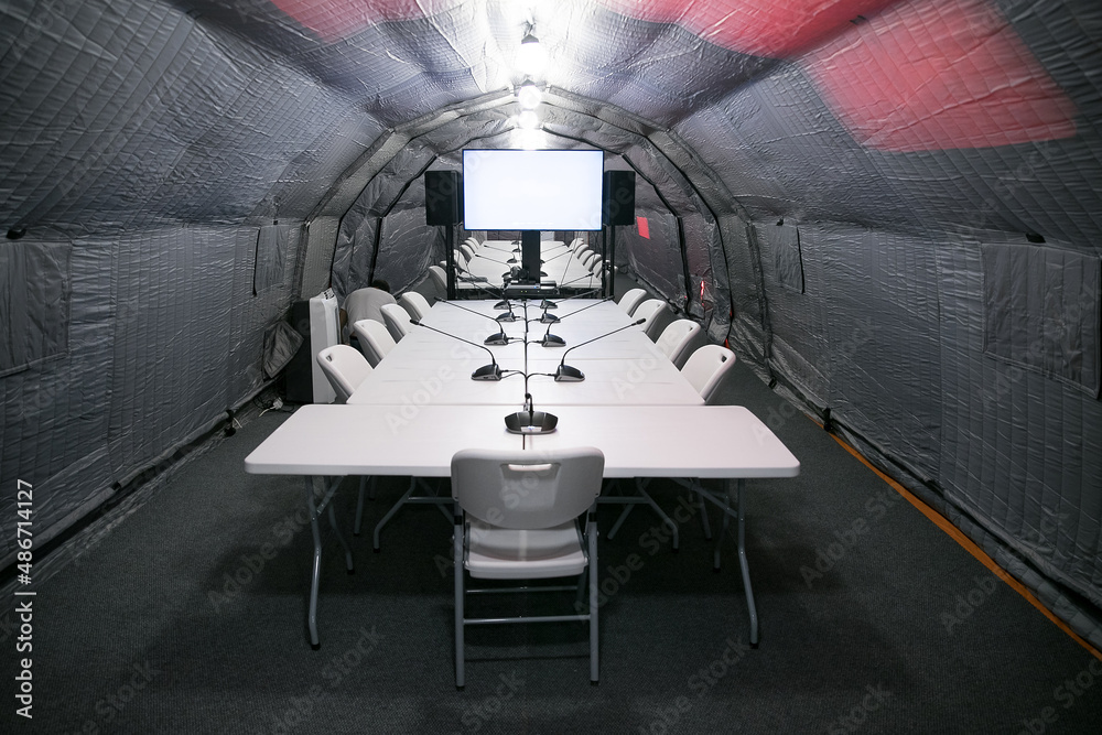 Pneumatic frame mobile command post module Stock Photo | Adobe Stock