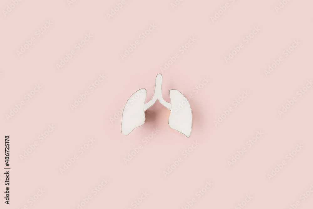 World tuberculosis day, copd, World Pneumonia Day. Lung shaped paper on ...