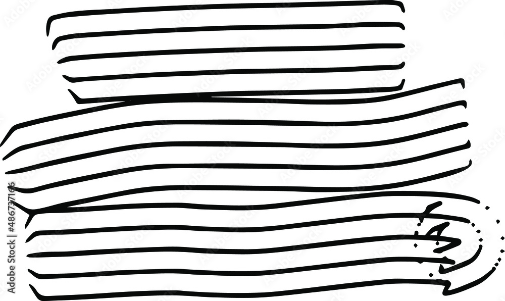 Vector grunge texture of horizontal hand drawn lines. Abstract lines ...
