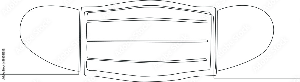 Variety of face masks. Temporary hand painting using black and white ...