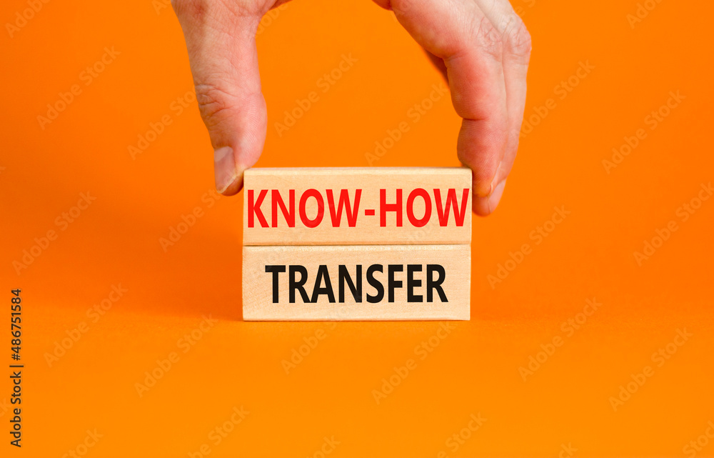 Know-how transfer symbol. Concept words Know-how transfer on wooden ...